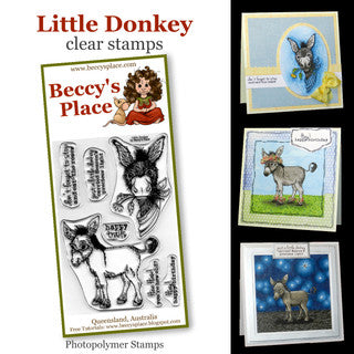 Beccy's Place Little Donkey Clear Stamp – Crafting In The Country